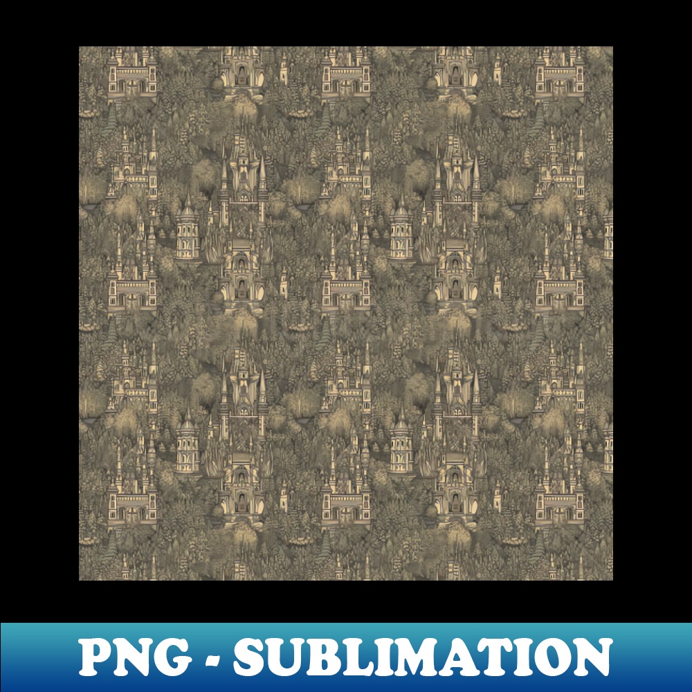 Medieval Seamless Pattern Castle Dungeon Royal Fantasy Renai | Inspire Uplift