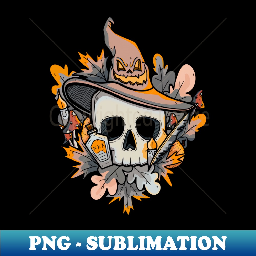 Skull of a wizard - PNG Transparent Sublimation File - Spice - Inspire ...