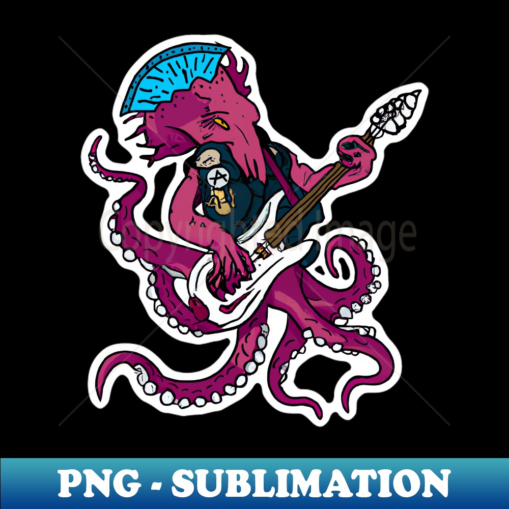 Punk Rocktopus - Decorative Sublimation PNG File - Vibrant a | Inspire ...