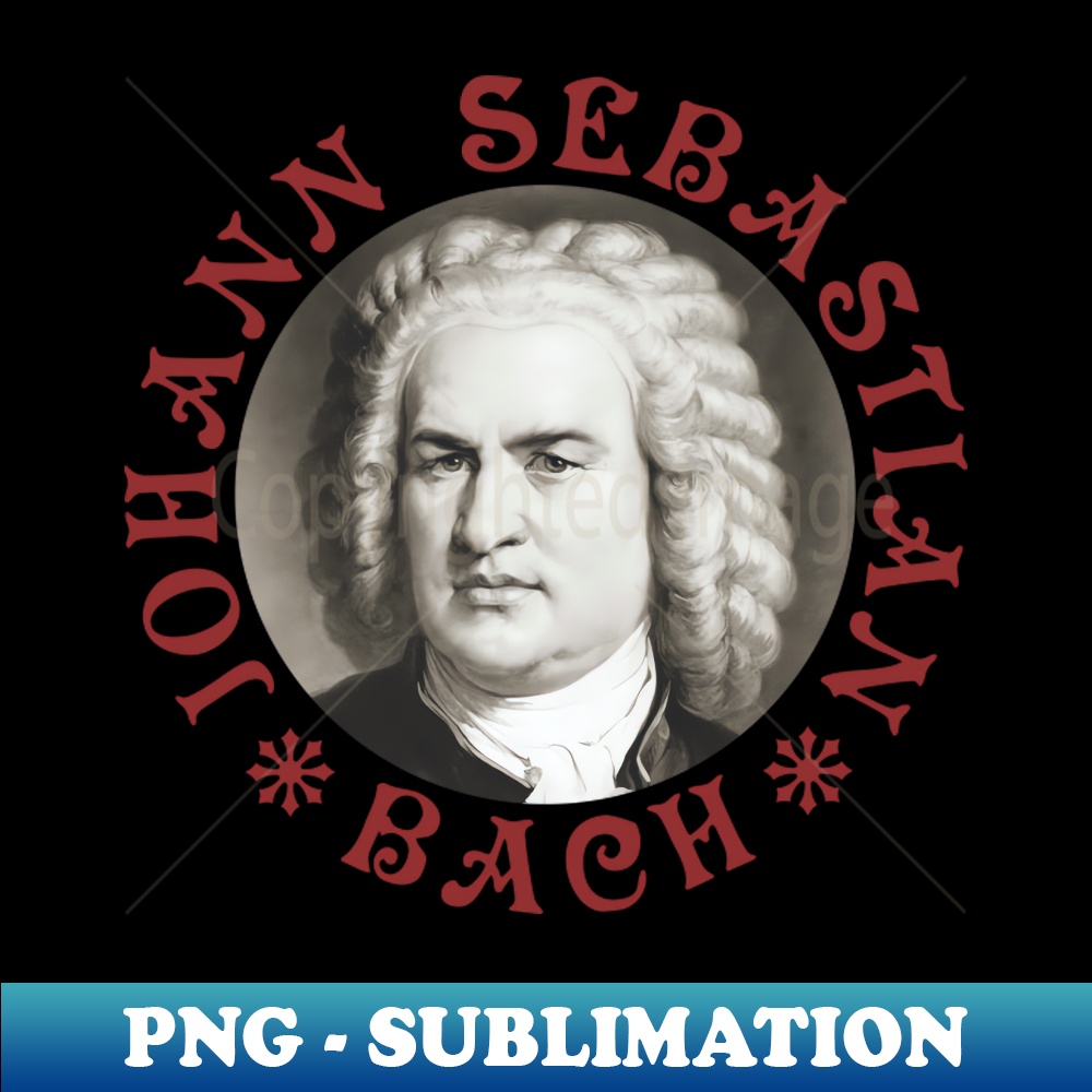 Johann Sebastian Bach - Red - High-Resolution PNG Sublimatio | Inspire ...