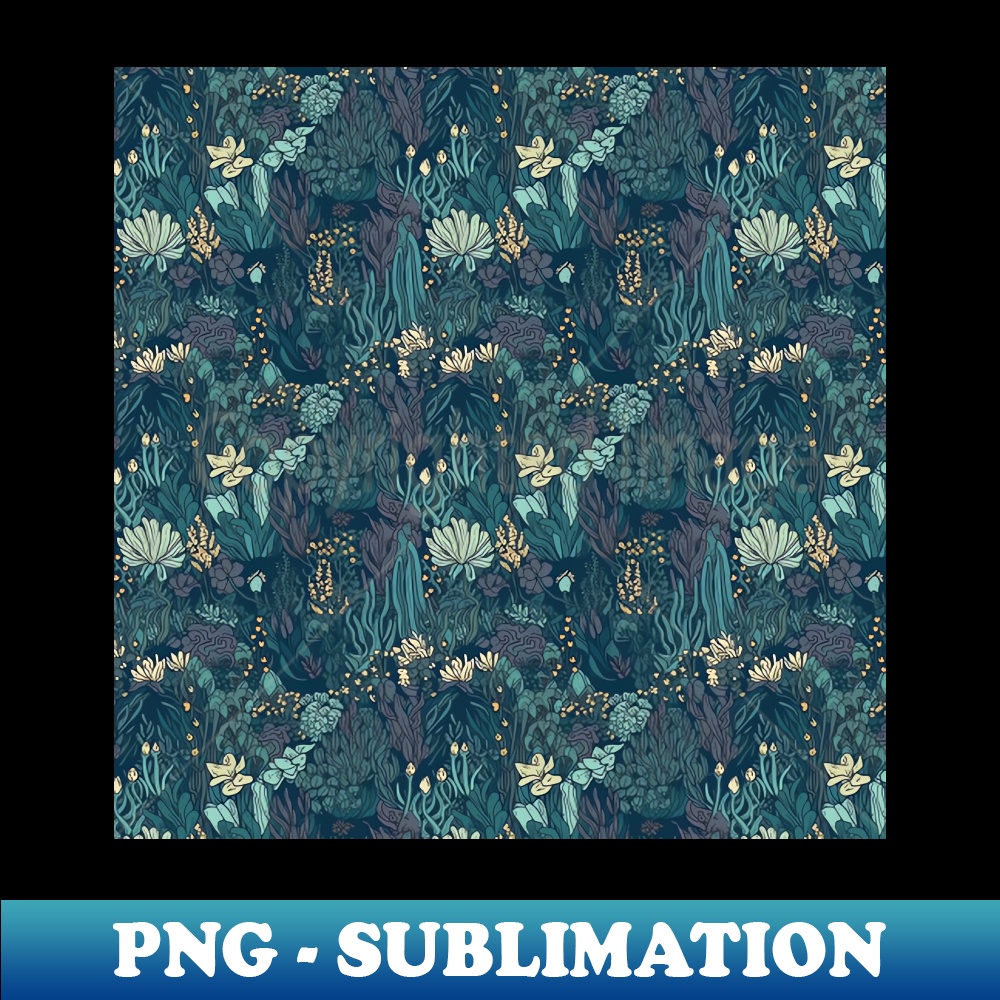 Aquatic Seamless Pattern Underwater Sea Life Ocean Marine Aq | Inspire ...
