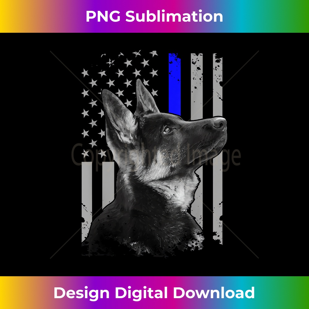 German Shepherd K9 Unit Thin Blue Line Flag Police Gift - Be | Inspire ...