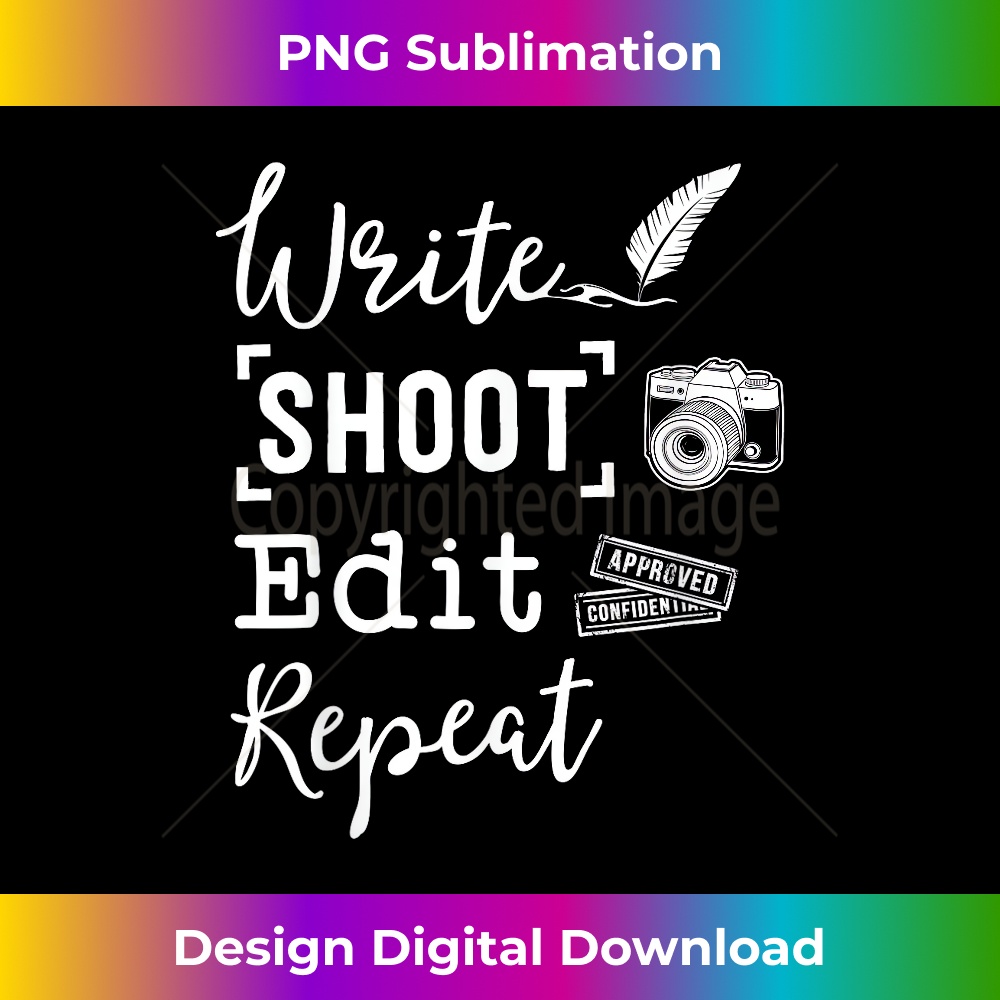 WRITE SHOOT EDIT REPEAT Journalism Journalist Tee - Artisana | Inspire Uplift