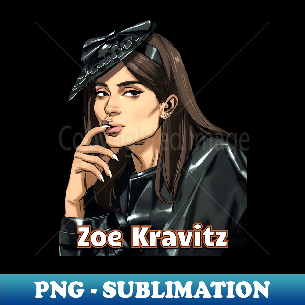 Zoe Kravitz Cartoon vintage - Stylish Sublimation Digital Do - Inspire Uplift