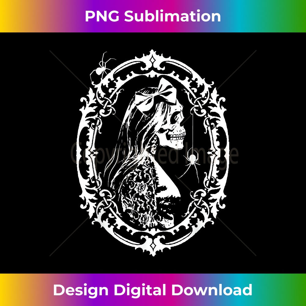Victorian Gothic Frame Death Portrait with Skull and Spiders | Inspire ...