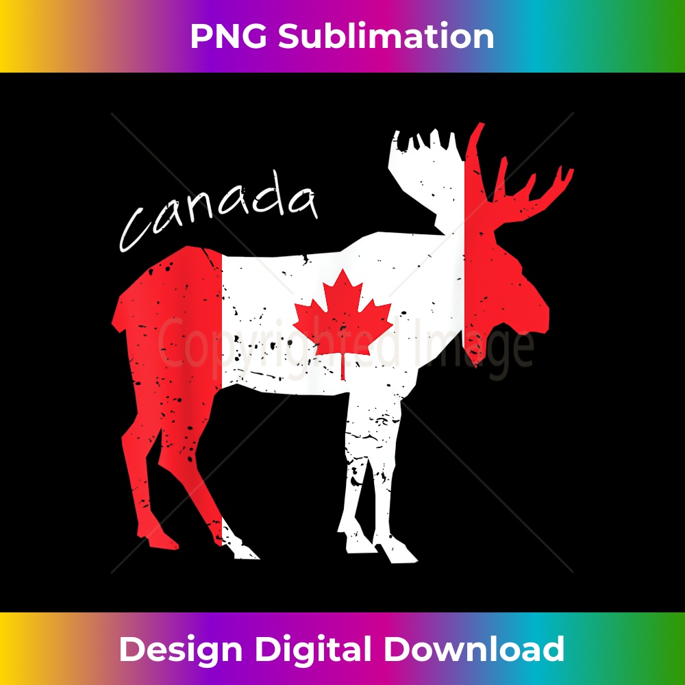 Canada Flag With Moose Wildlife And Maple Leaf Canadian - Su | Inspire ...