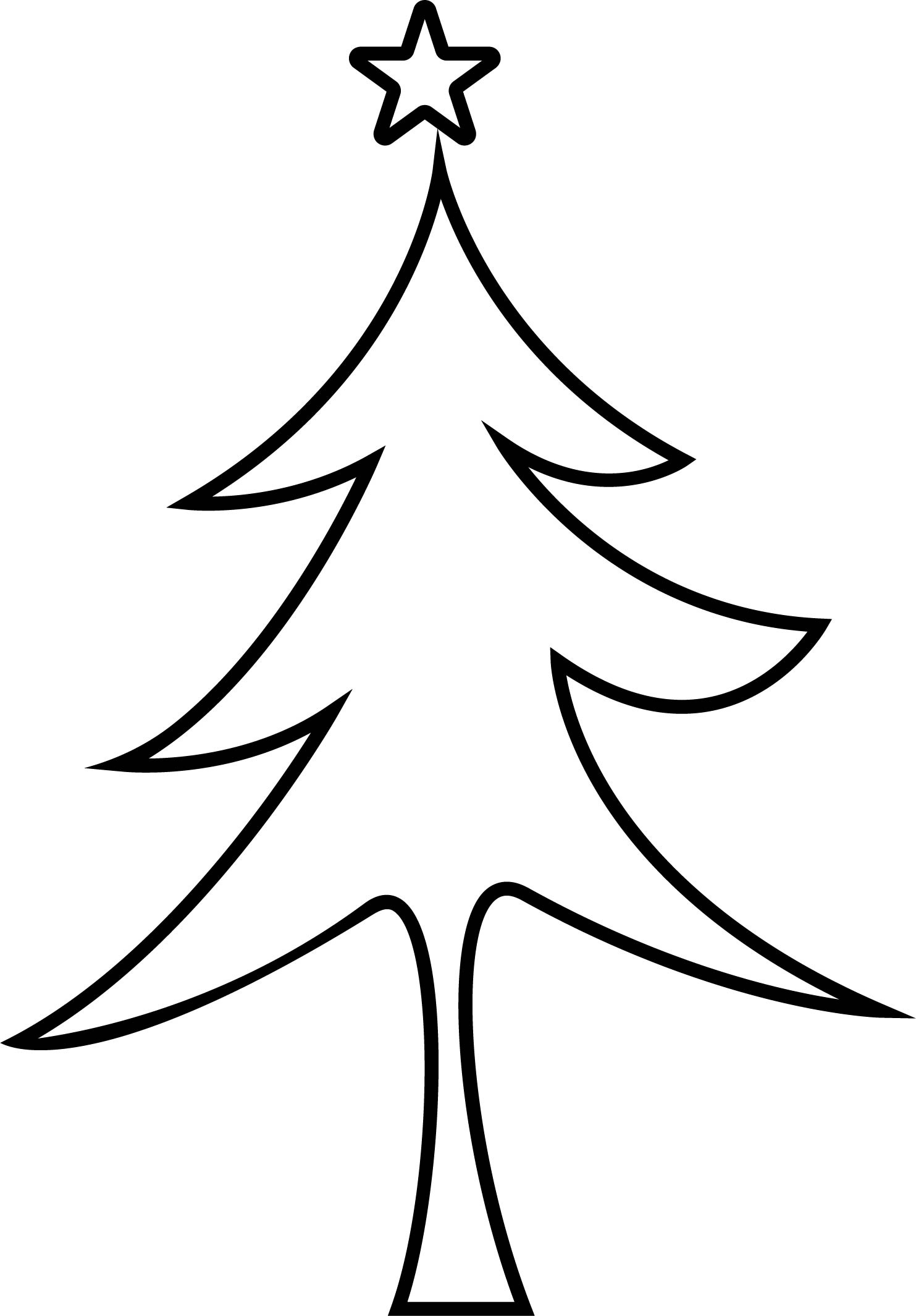 CHRISTMAS TREE LINE ART VECTOR FILE 3 SVG DXF EPS PNG JPG FI - Inspire ...