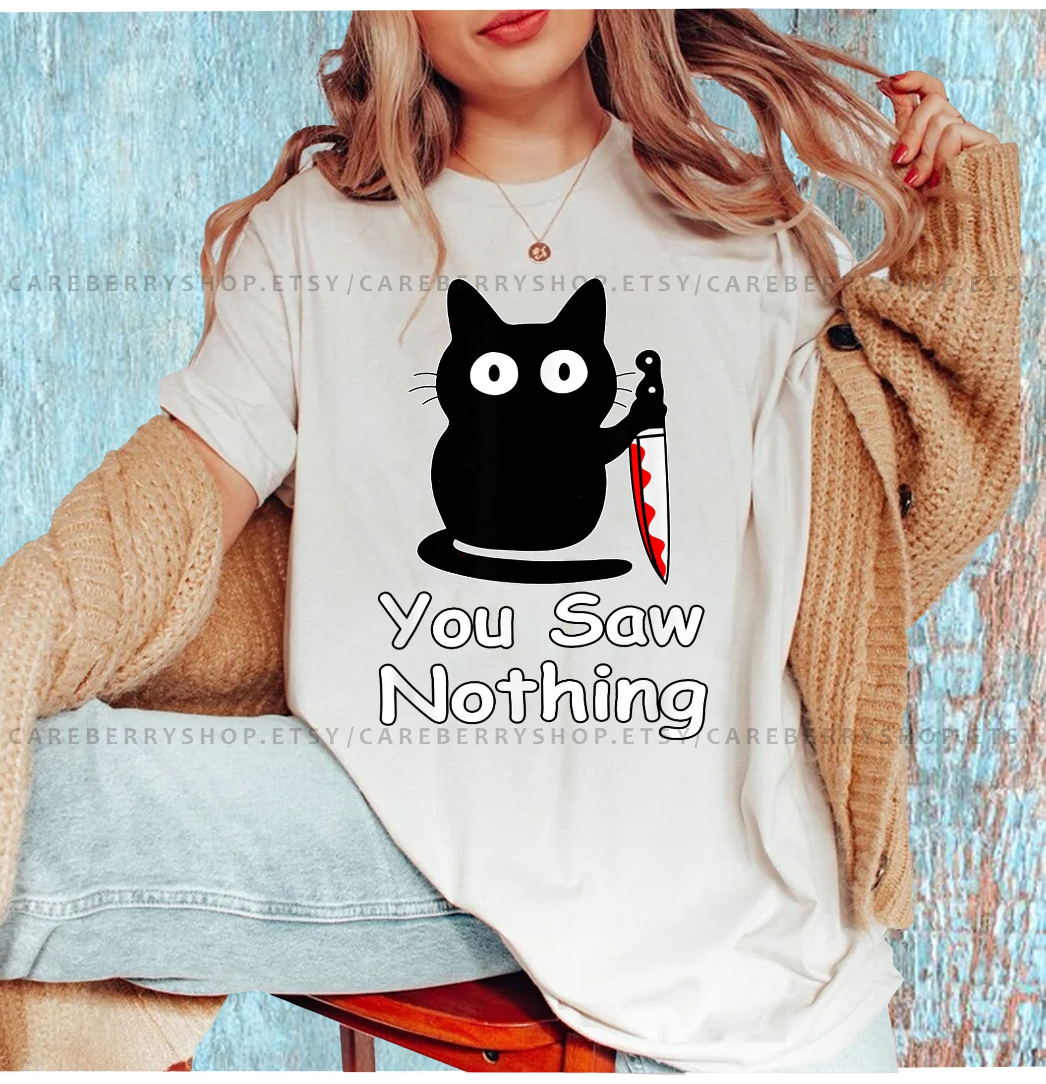Funny Cat You Saw Nothing Funny Black Cat Gift tShirt , Funn | Inspire ...