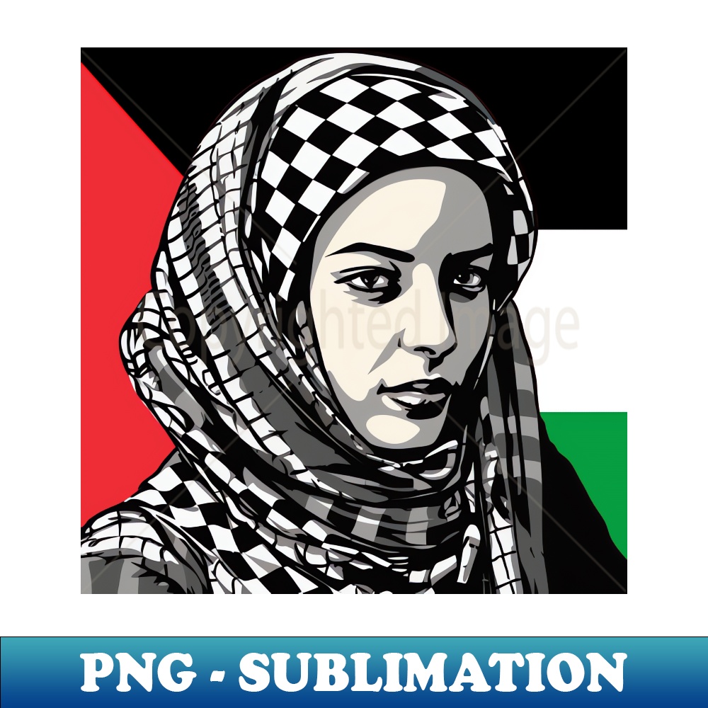 Free Palestine - Palestinian Woman Keffiyeh - Stylish Sublim - Inspire ...