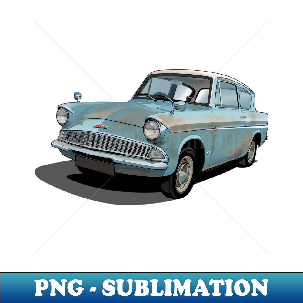 Ford Anglia in light blue - Exclusive PNG Sublimation Downlo | Inspire ...