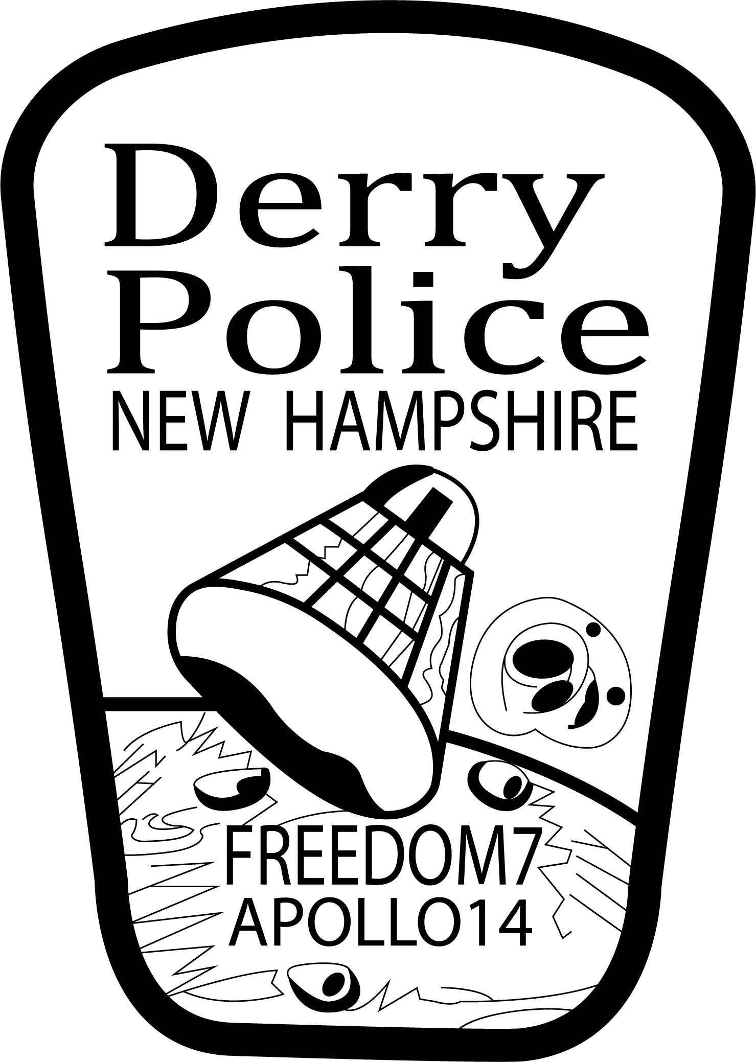 DERRY POLICE NEW HAMPSHIRE FREEDOM 7 APOLLO 14 BADGE VECTOR | Inspire ...