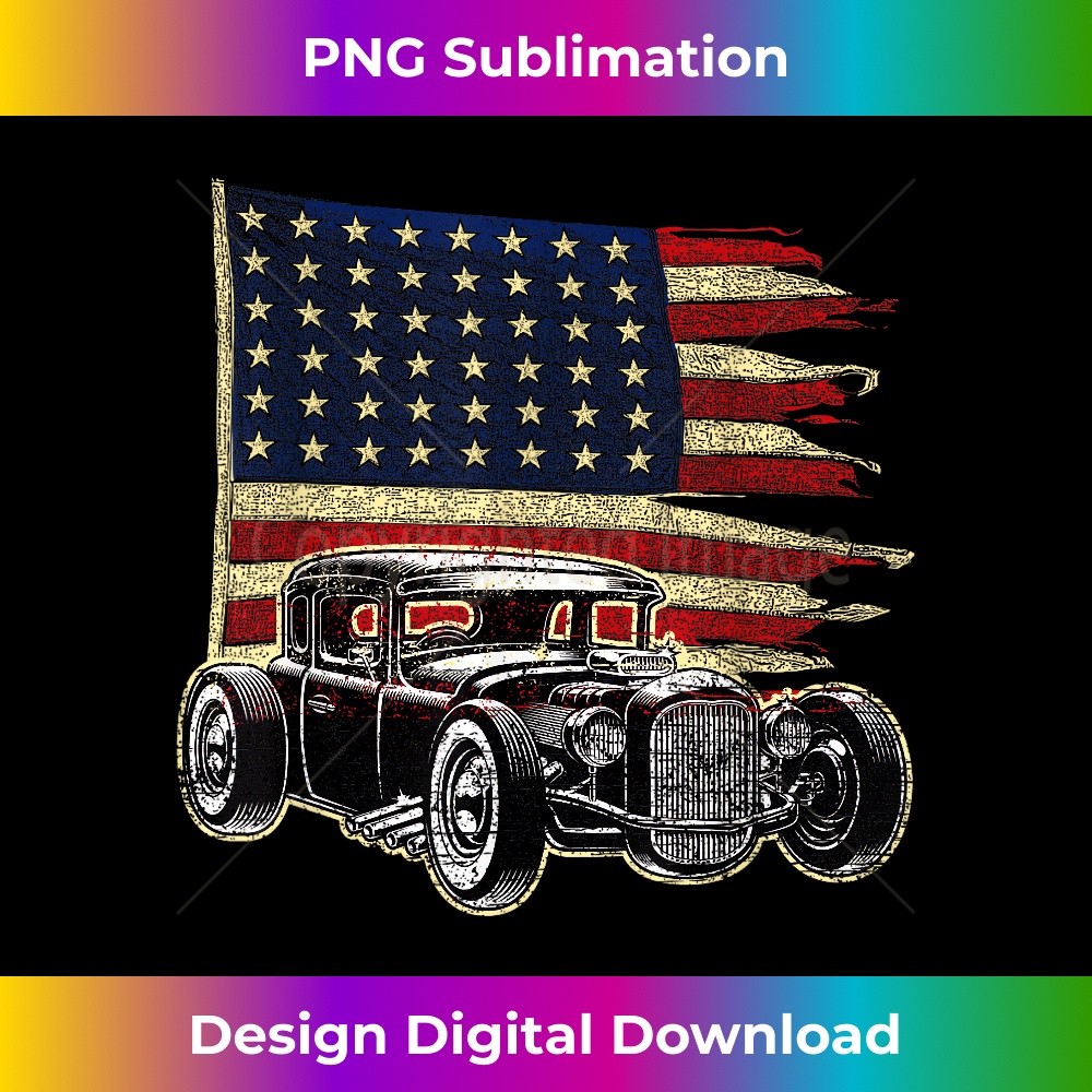 American Flag Muscle Car Rod Tuning Hot Garage Modified Gift | Inspire ...