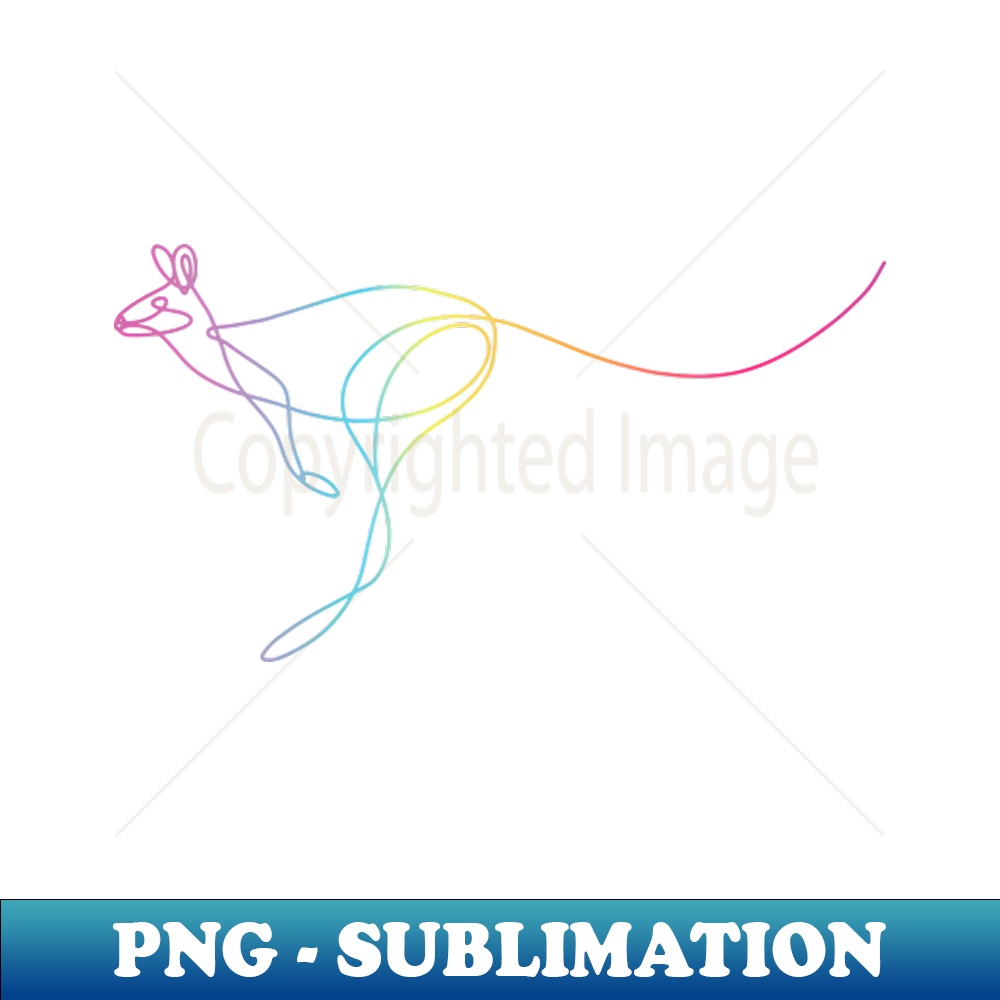 aesthetic kangaroo lineart illustration - Unique Sublimation - Inspire ...