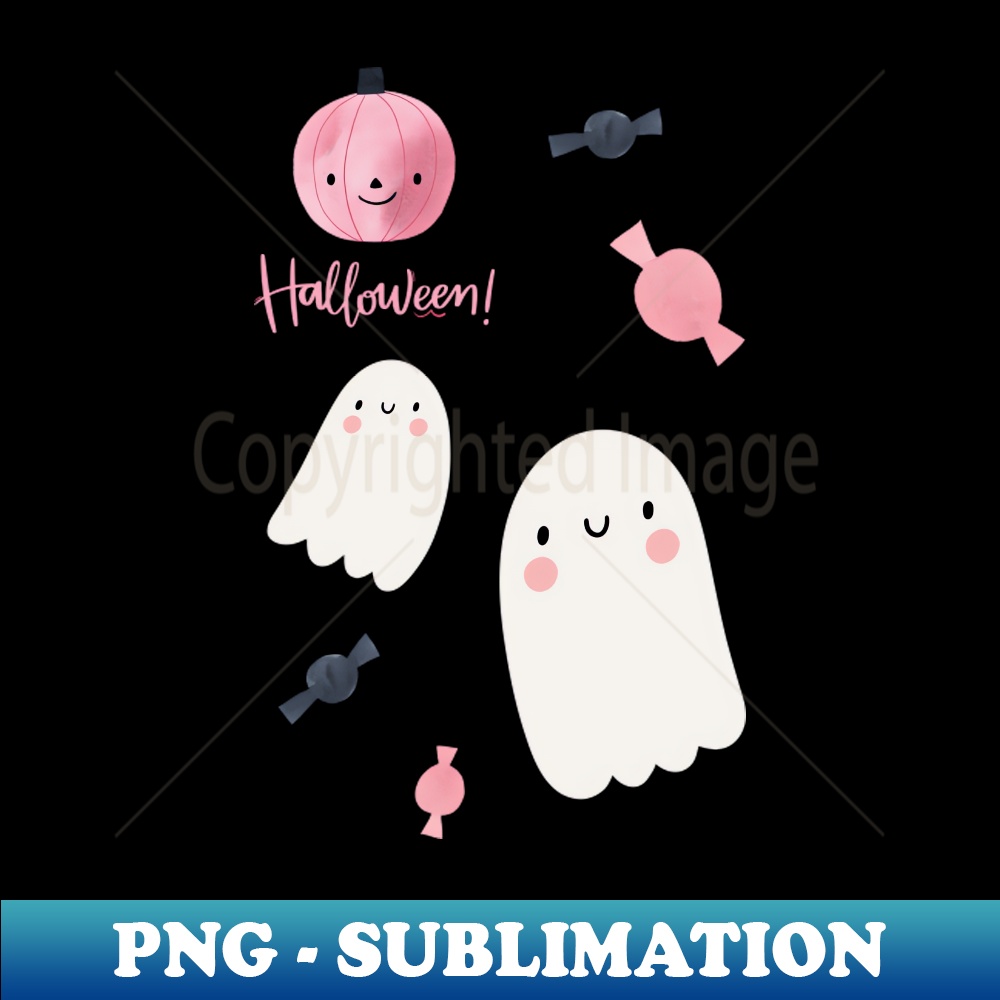 Halloween Happy Cute Phantom Pink - Premium PNG Sublimation | Inspire ...