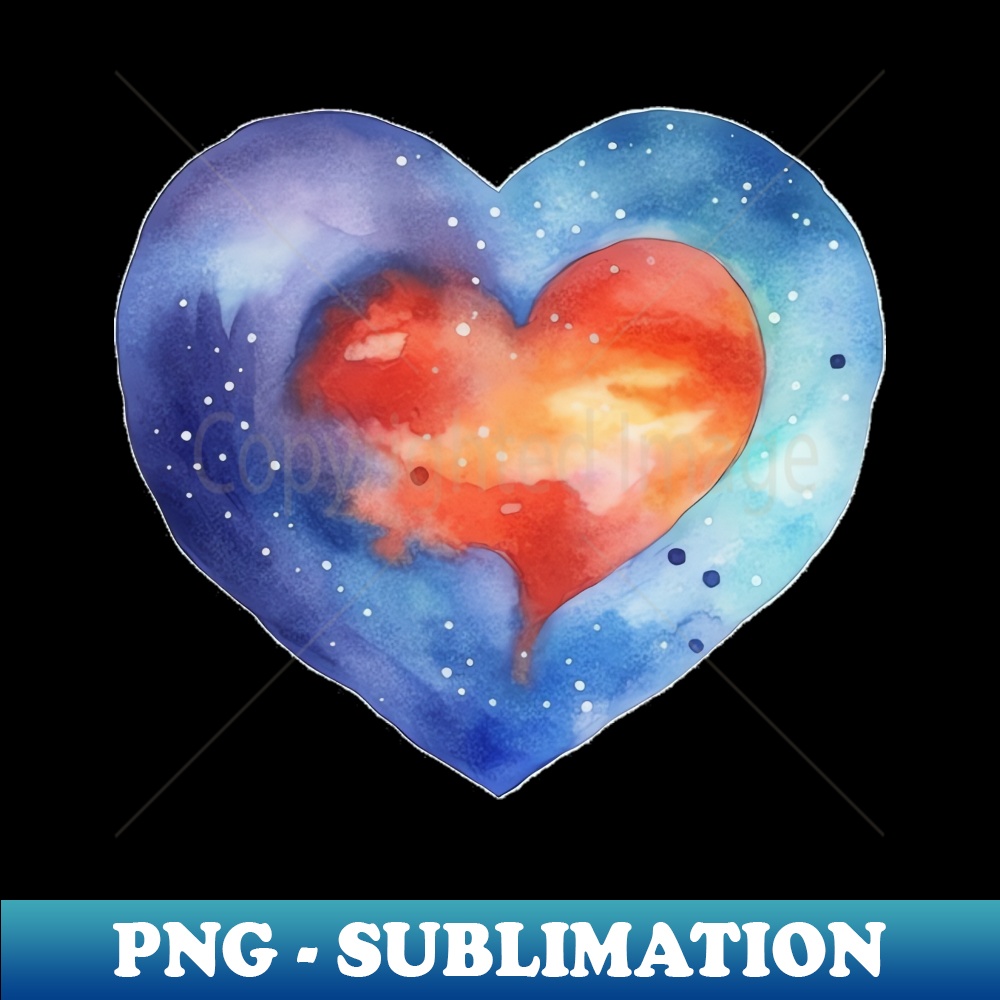 Rainbow Heart Shape 5 - High-Resolution PNG Sublimation File | Inspire ...