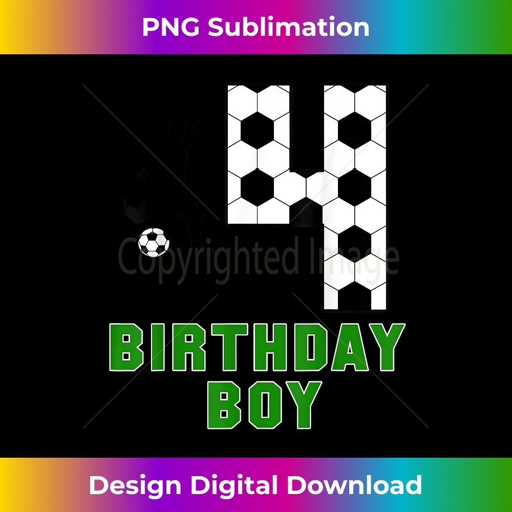 4th Birthday Boys 4 Years Soccer Football Player Birthday - | Inspire ...