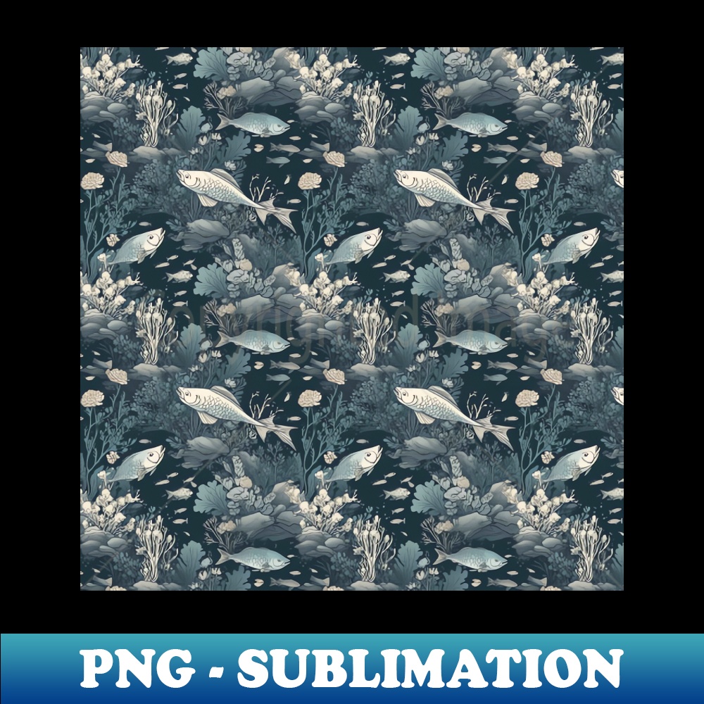 Aquatic Seamless Pattern Underwater Sea Life Ocean Marine Aq | Inspire ...