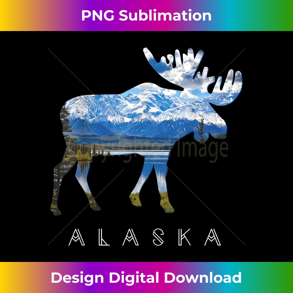 Alaskan Moose with Lake & Mountain - Souvenir T - Artisanal | Inspire ...