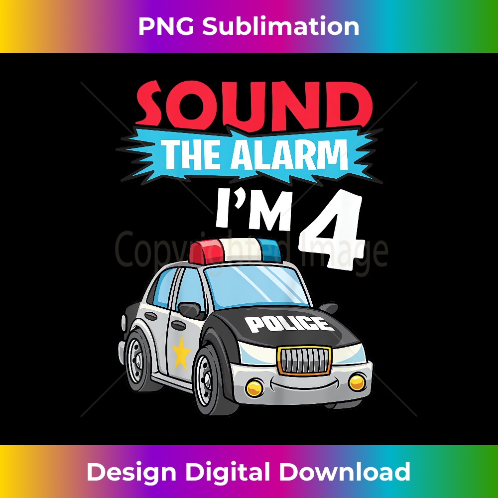 Kids Birthday Boy 4 Years Old Police Car Policeman Cop - Sop - Inspire ...