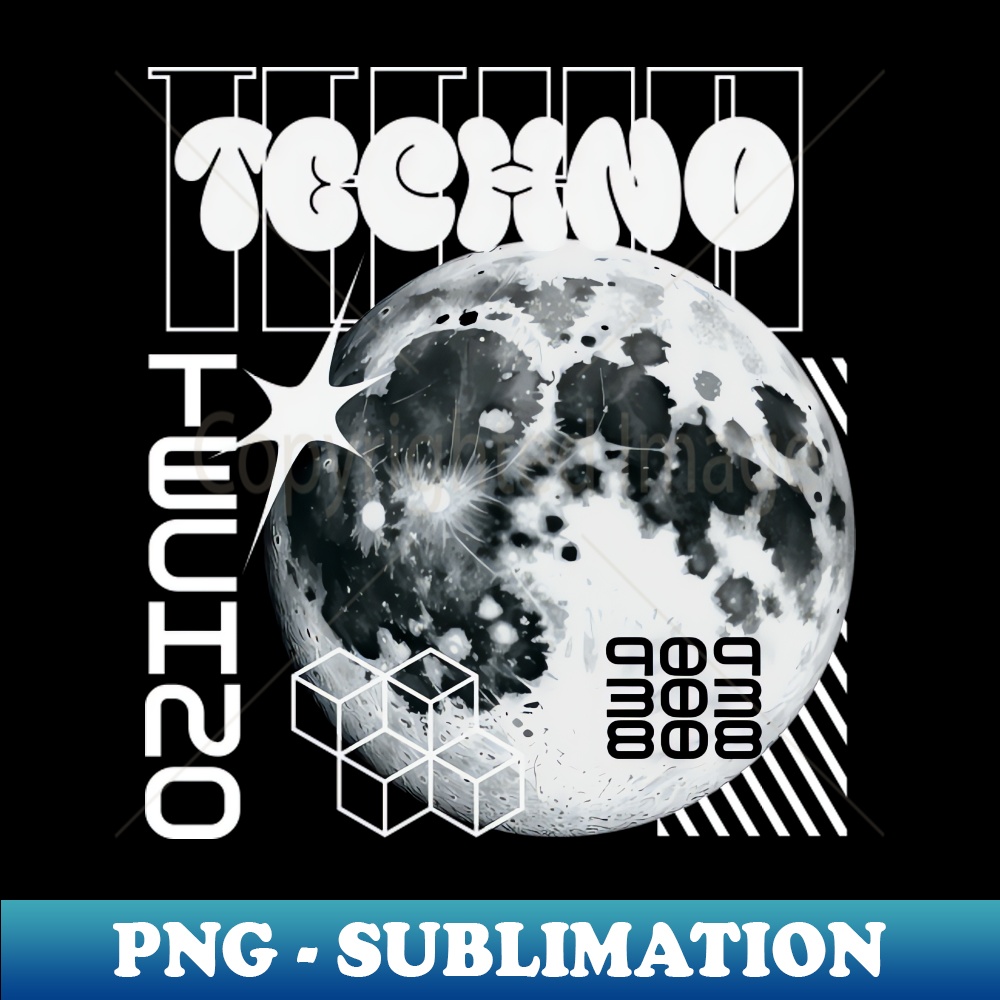 TECHNO - Y2K Planet white - PNG Transparent Digital Downloa | Inspire ...