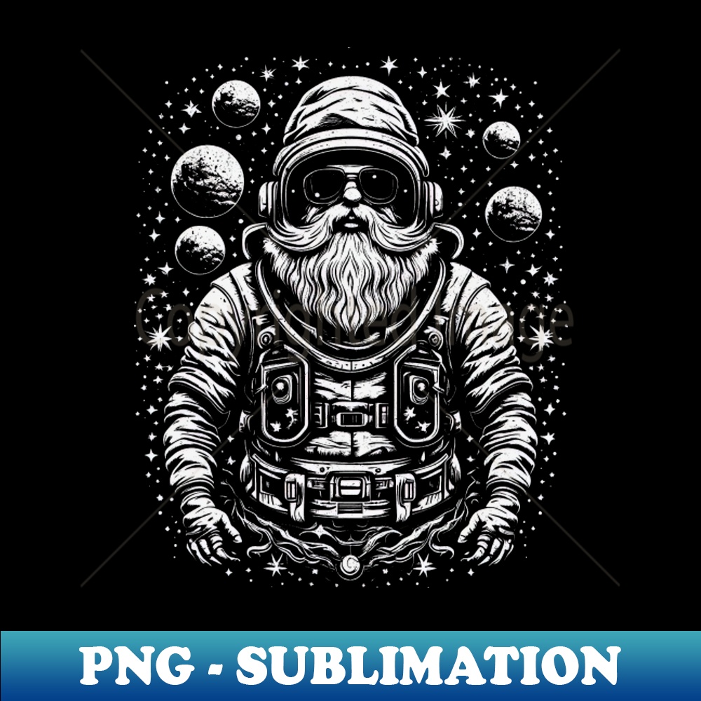 Vintage Cosmic Santa Claus - Aesthetic Sublimation Digital F | Inspire ...