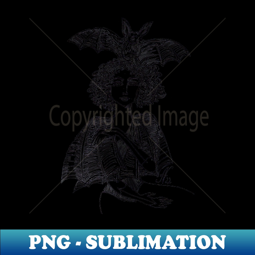 Bat Girl with a Bat Friend - PNG Transparent Sublimation Fil - Inspire ...