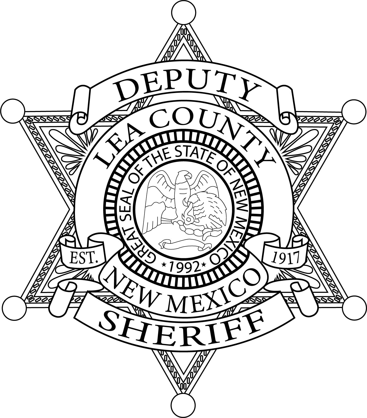 LEA COUNTY DEPUTY SHERIFF BADGE NEW MEXICO VECTOR FILE SVG D | Inspire ...