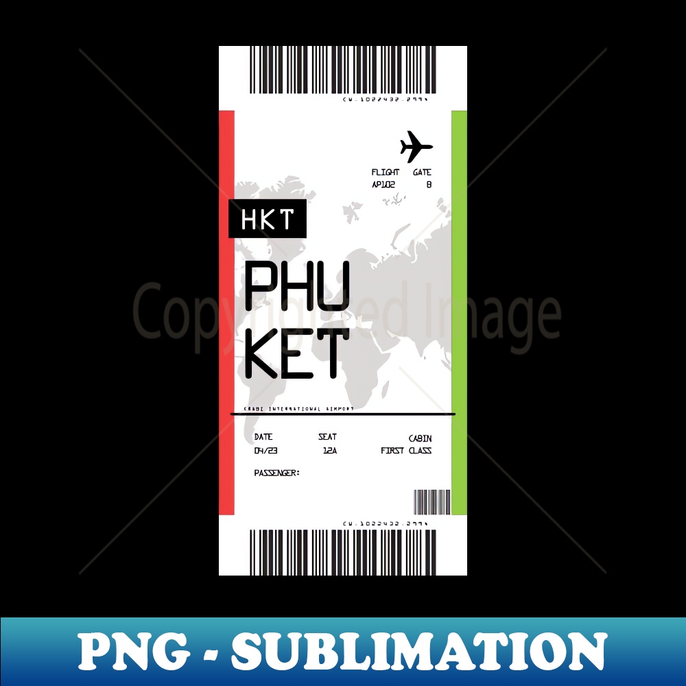 PHUKET boarding pass HKT - PNG Transparent Digital Download | Inspire ...