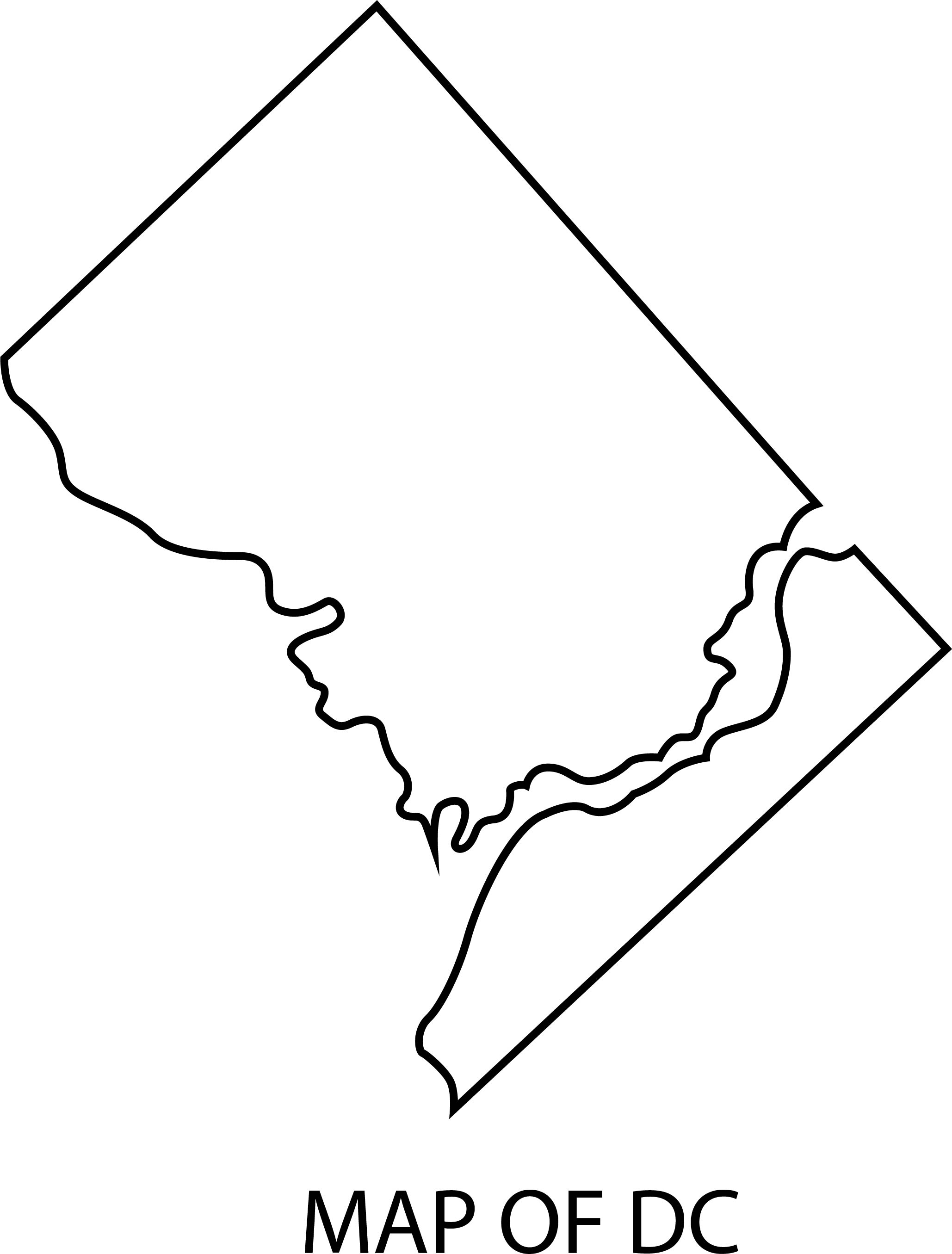 MAP OF DC VECTOR FILE SVG DXF EPS PNG JPG FILE | Inspire Uplift