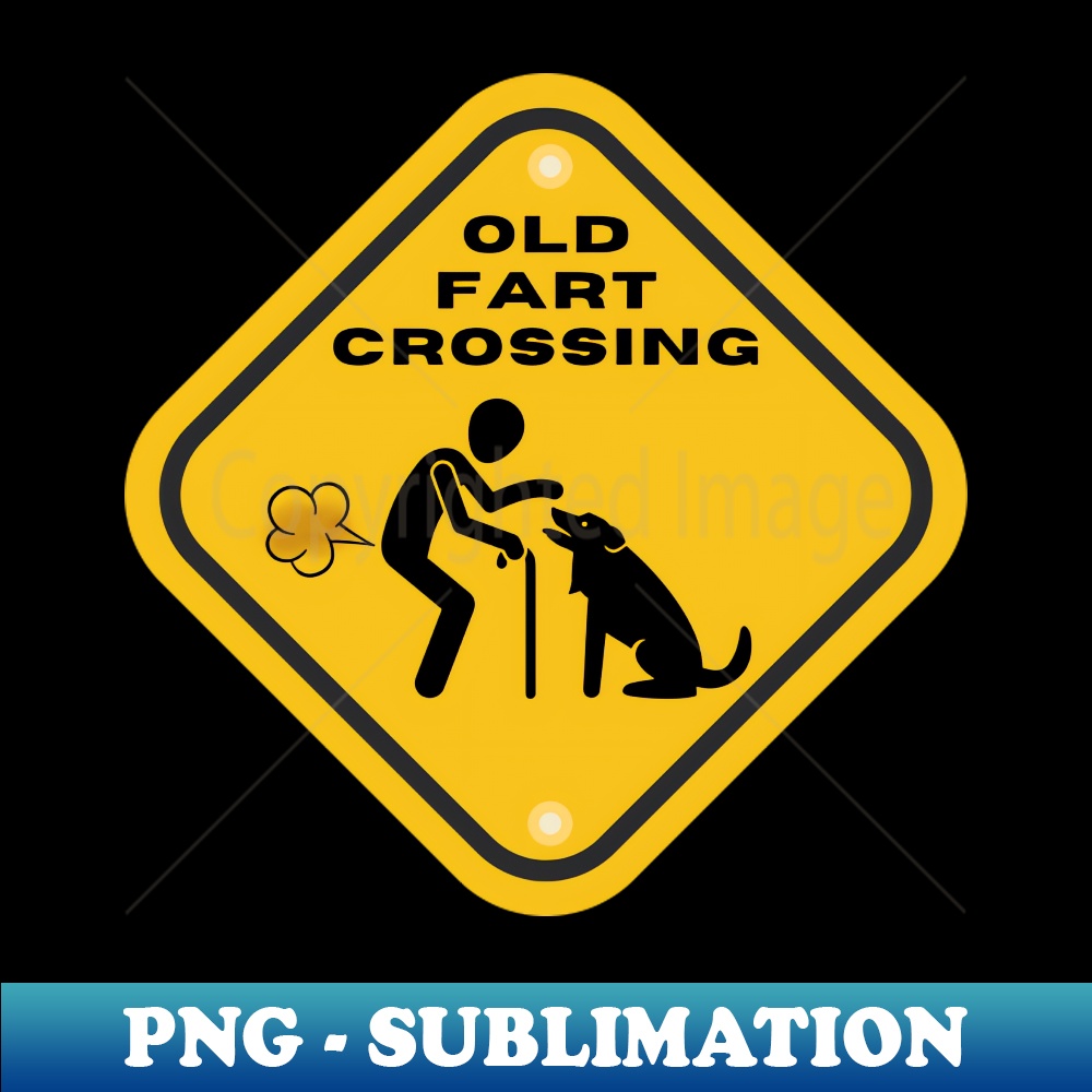 Old Fart Crossing - PNG Transparent Sublimation Design - Boo | Inspire ...