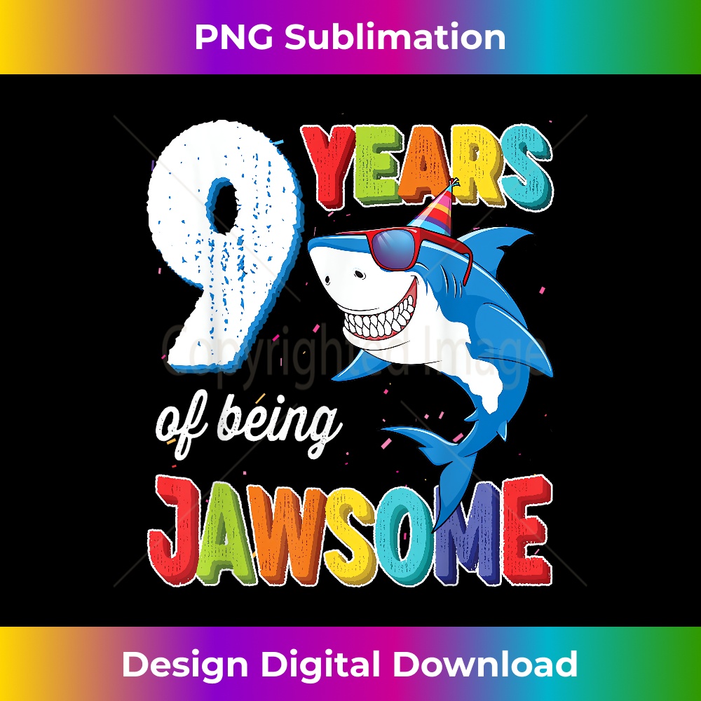 9 Year Old Boys Kids JawSome Shark 9th Birthday - Sleek Subl | Inspire ...