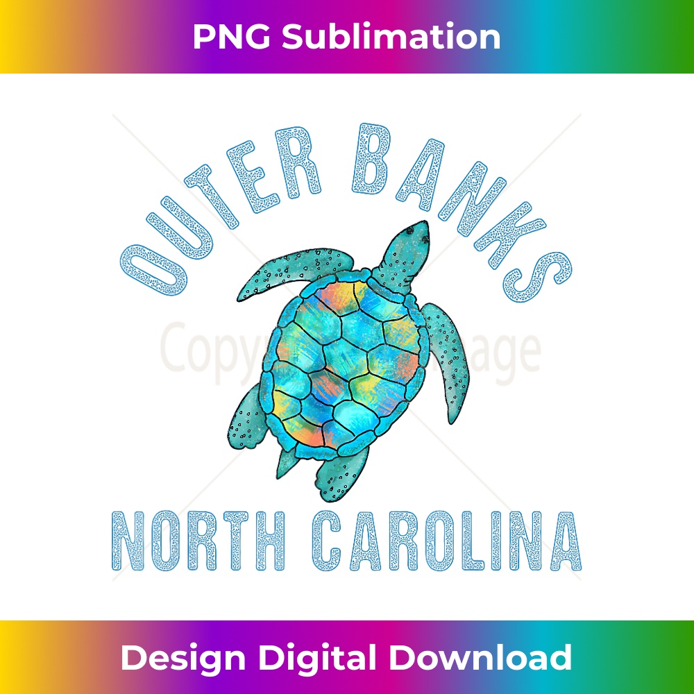Outer Banks, NC Beach Design Sea Turtle Illustration Gift - | Inspire ...