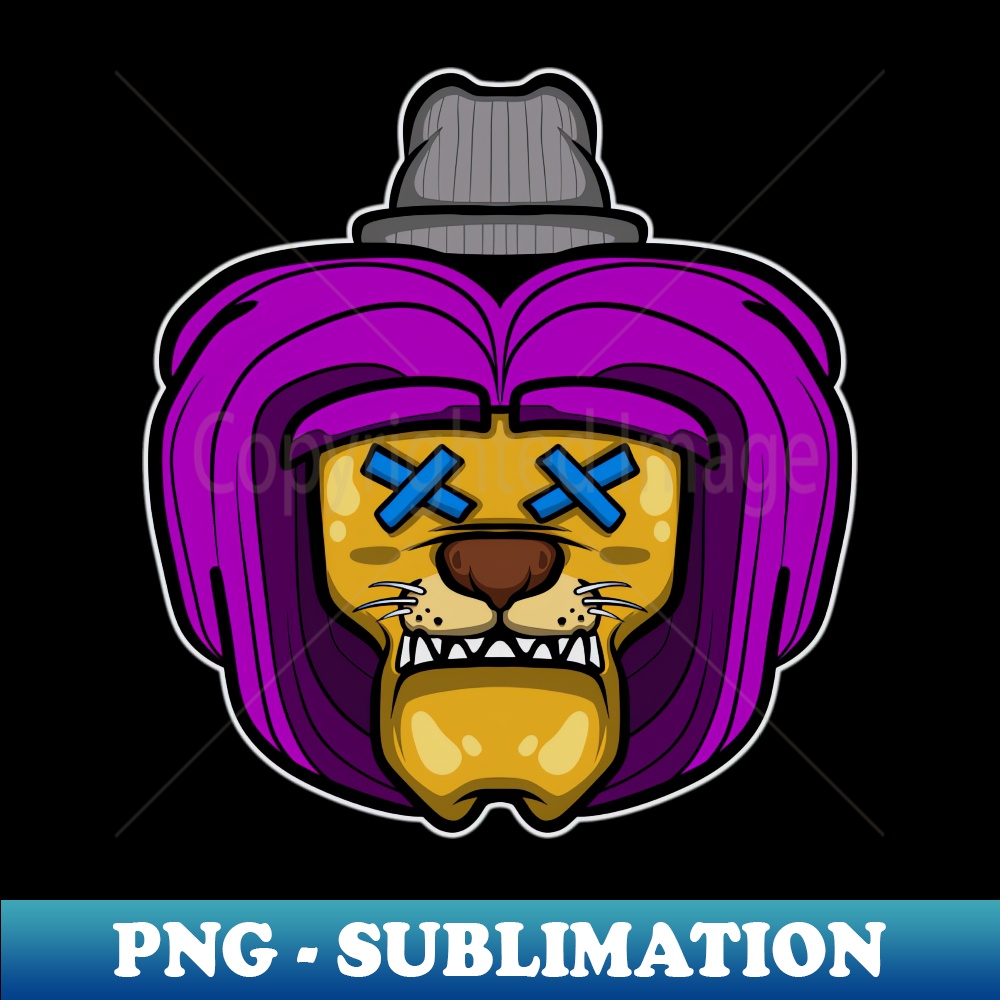 purple lion cartoon - Exclusive PNG Sublimation Download - R - Inspire ...
