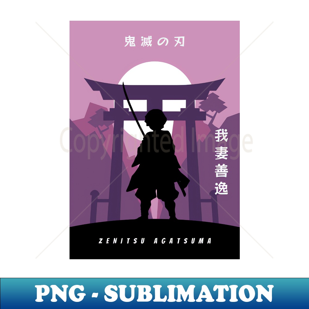 Zenitsu Agatsuma Silhouette - High-Resolution PNG Sublimatio | Inspire ...