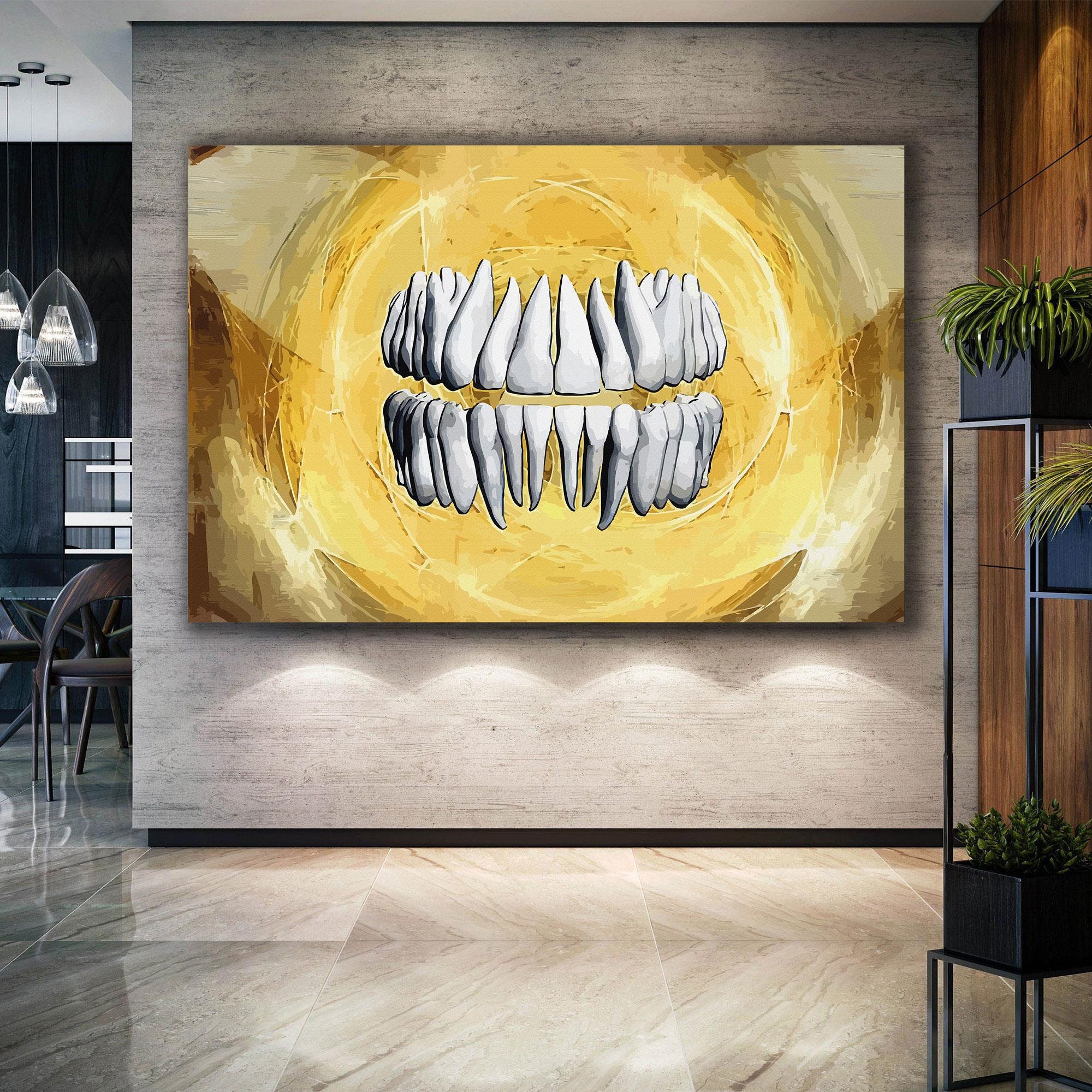 Dental Clinic Decor Oral Health Dental White Teeth Roll Up C - Inspire ...