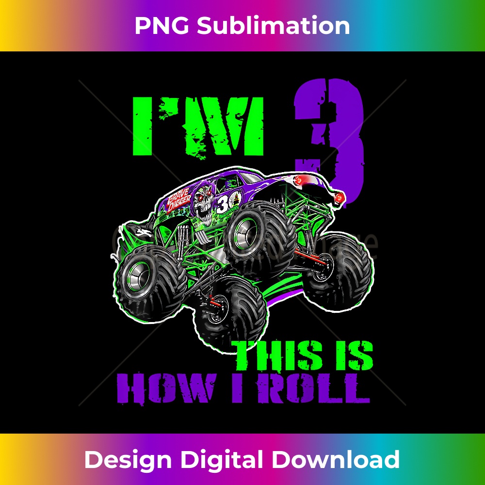 Monster Trucks Are My Jam 3rd Birthday Boy 3 Years old - Edg | Inspire ...