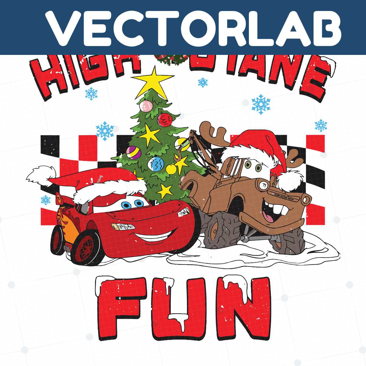 High Octane Fun Disney Pixar Cars Christmas SVG File | Inspire Uplift