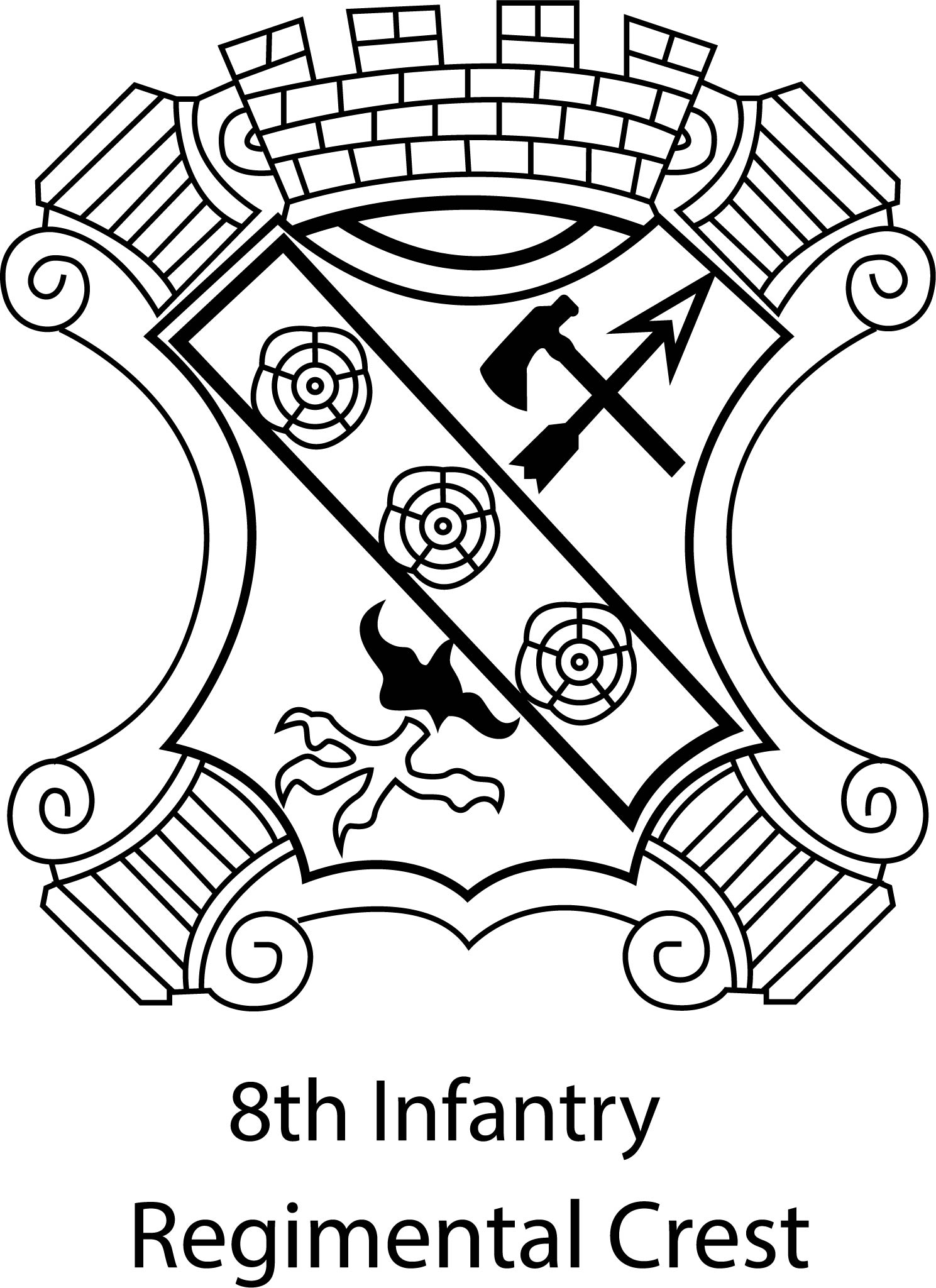 Regimental Crest 8th Infantry US ARMY REGIMENTS BRIGADES BAT - Inspire ...