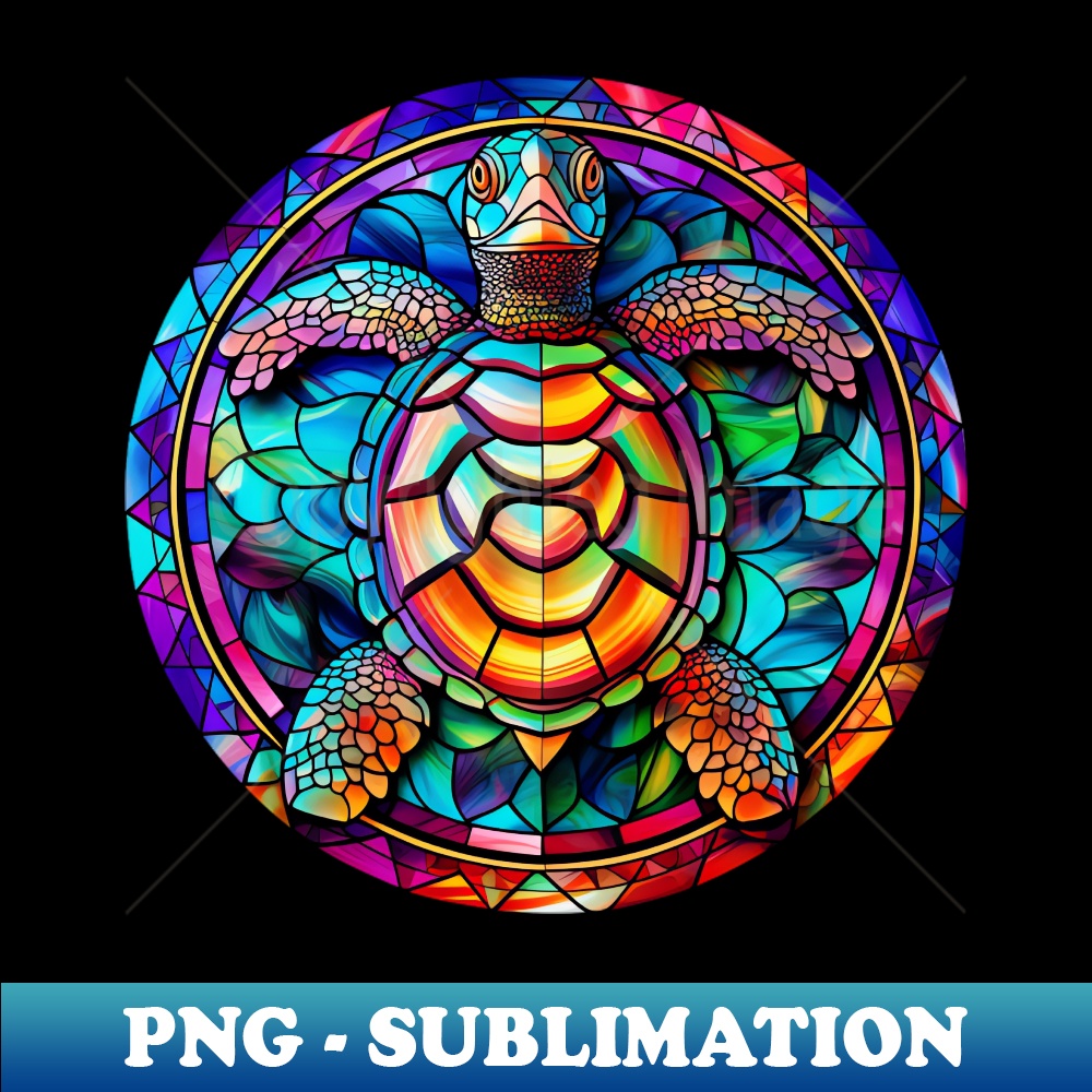 Stained Glass Turtle Art - Stylish Sublimation Digital Downl | Inspire ...