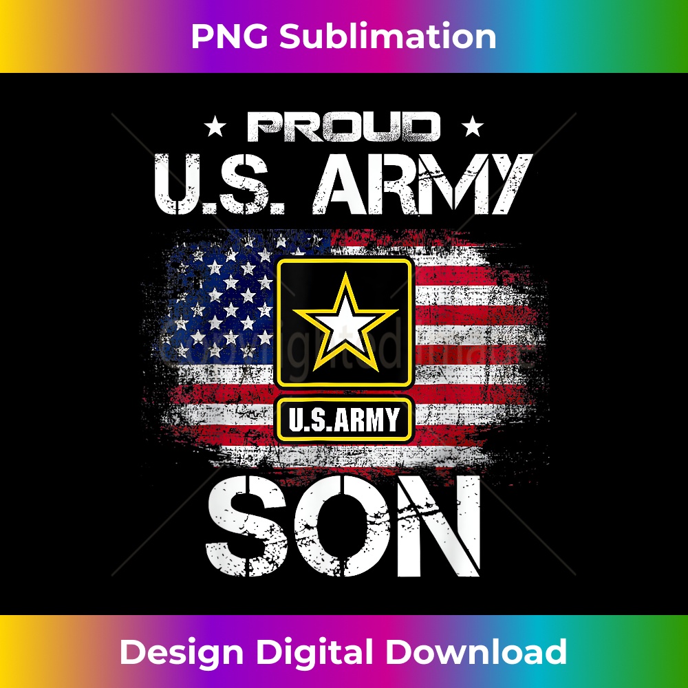 US Army Proud Son - Proud Son Of A US Army Veteran Flag Men | Inspire ...