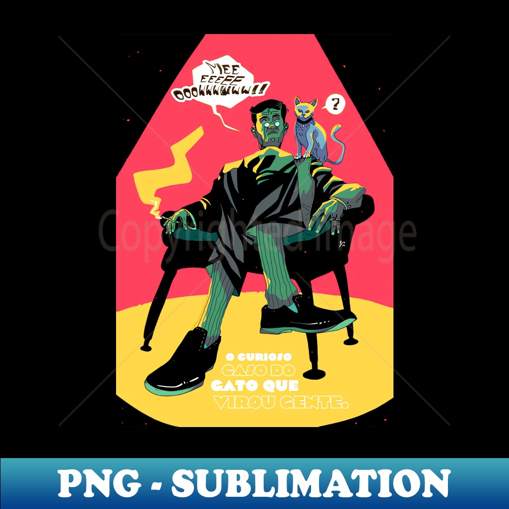 The man and the cat - Decorative Sublimation PNG File - Spic | Inspire ...