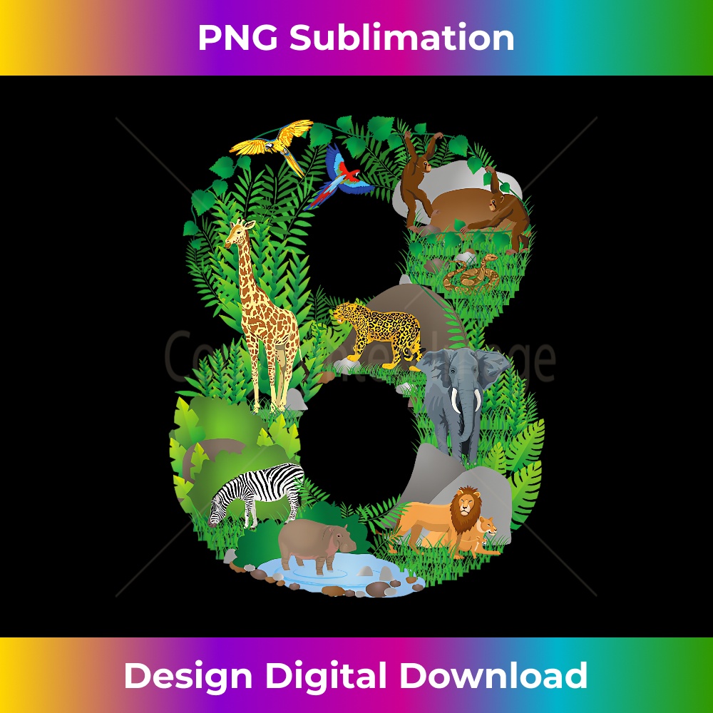 Safari Jungle Zoo Theme Animals Eighth Birthday number - Bes | Inspire ...