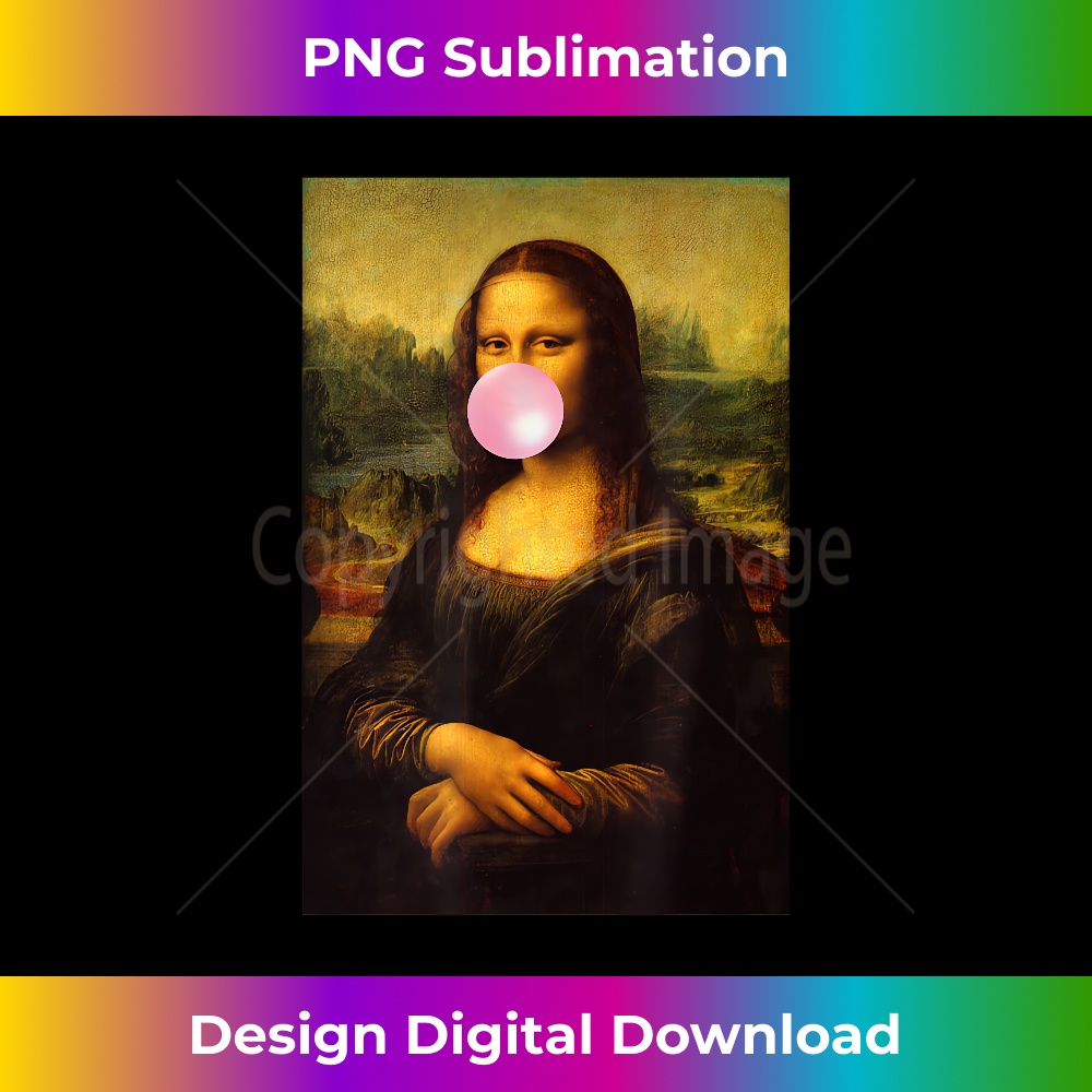 Enjoy Wear Sarcastic French Mona Lisa Chewing Bubble Gum Fun | Inspire ...