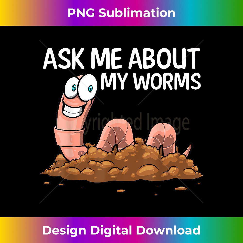 Funny Worm Art For Men Women Worm Farming Composting Casting | Inspire ...