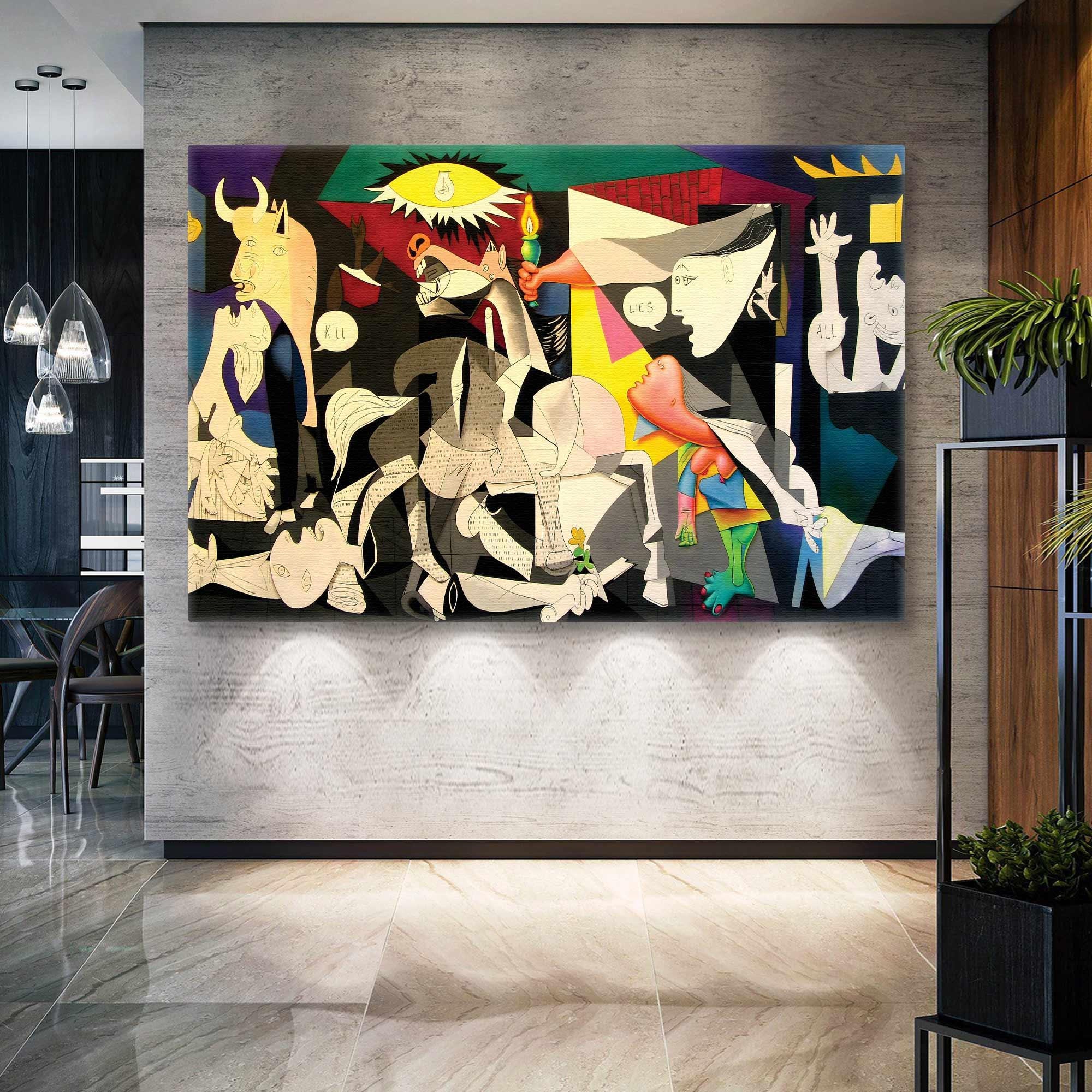 Guernica Painting Pablo Picasso Famous Painter Roll Up Canva | Inspire ...
