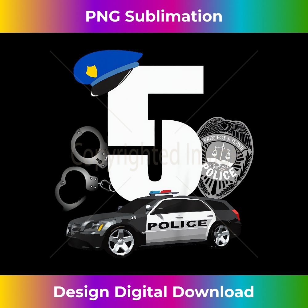 Kids 5 Year Old Police Birthday Officer Cop Car Theme 5th Gi | Inspire ...