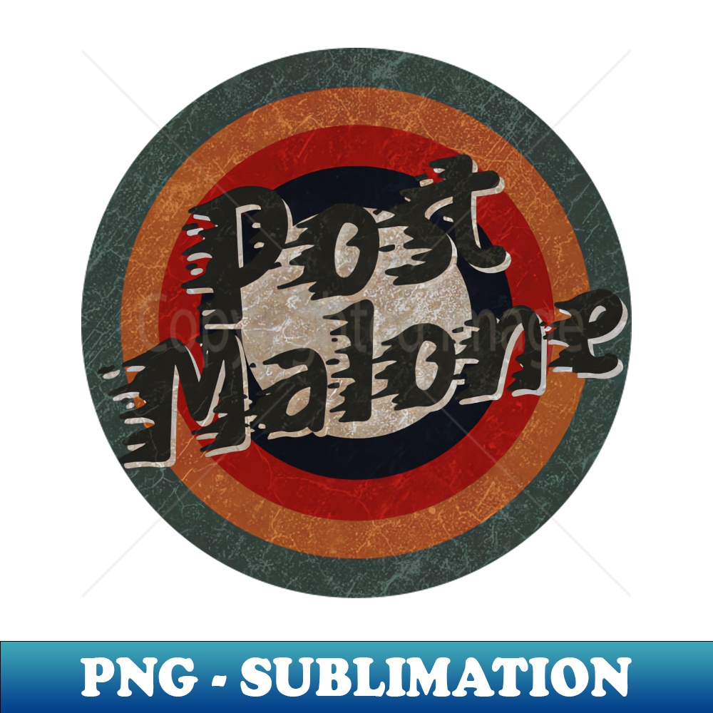 Retro Color Typography Faded Style Post Malone - Signature S | Inspire ...