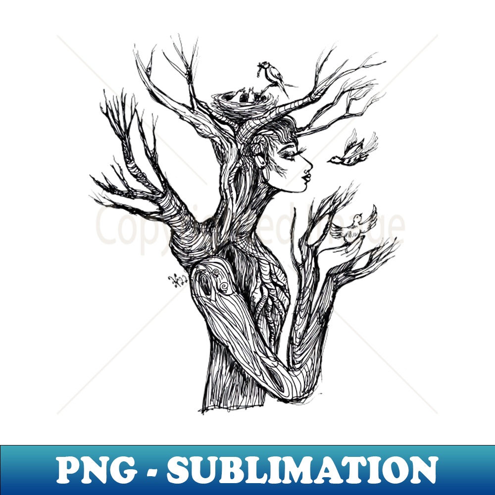 Tree Woman with Branch Arms - Professional Sublimation Digit | Inspire ...