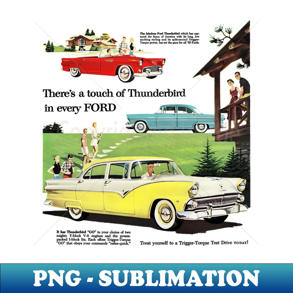 FORD THUNDERBIRD - advert - Signature Sublimation PNG File - - Inspire ...