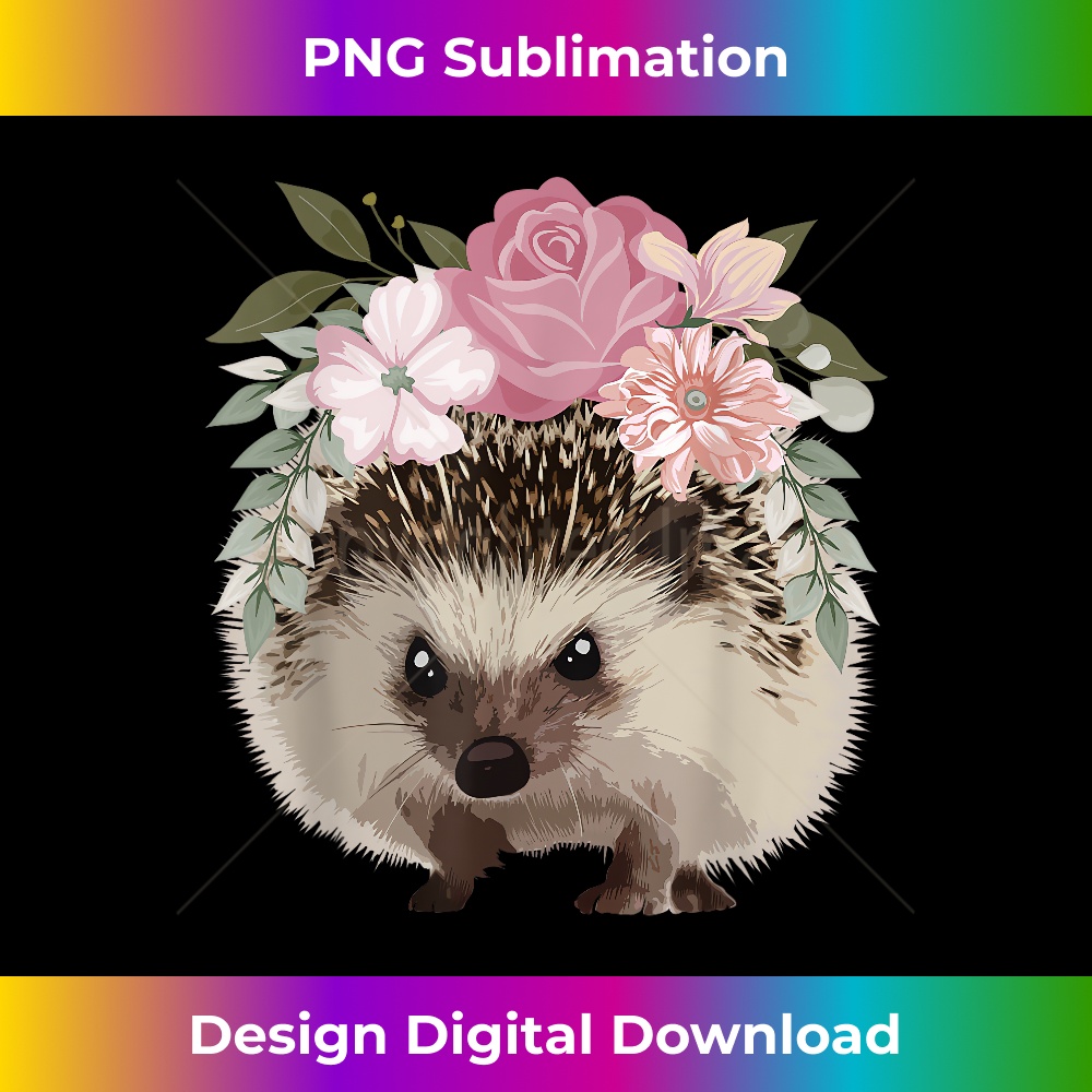 Cute Hedgehog For Women Mom Flower Hedge Hog Lovers Floral - | Inspire ...